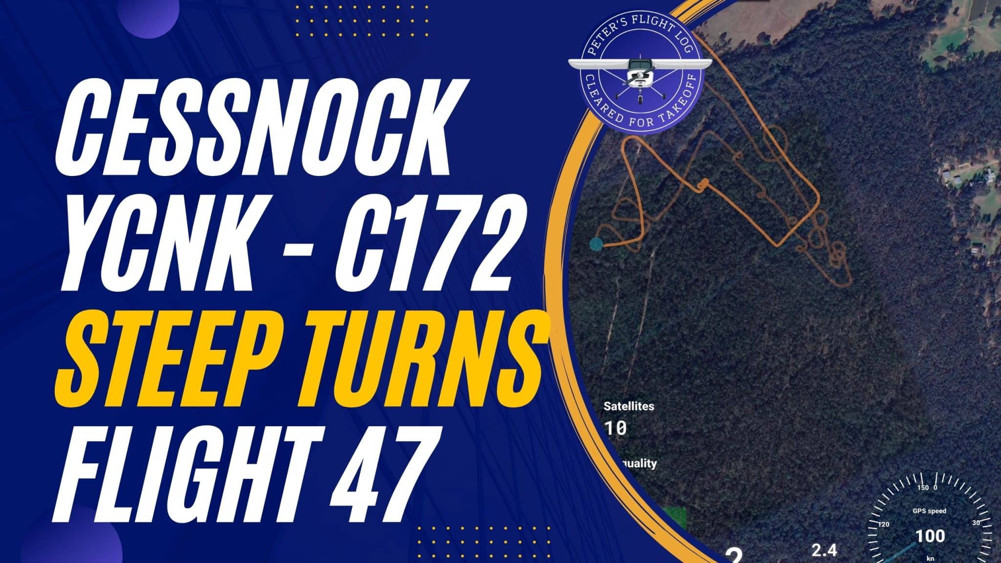 Flight 47: Steep turns Cessnock C172 - Peter's Flight Log